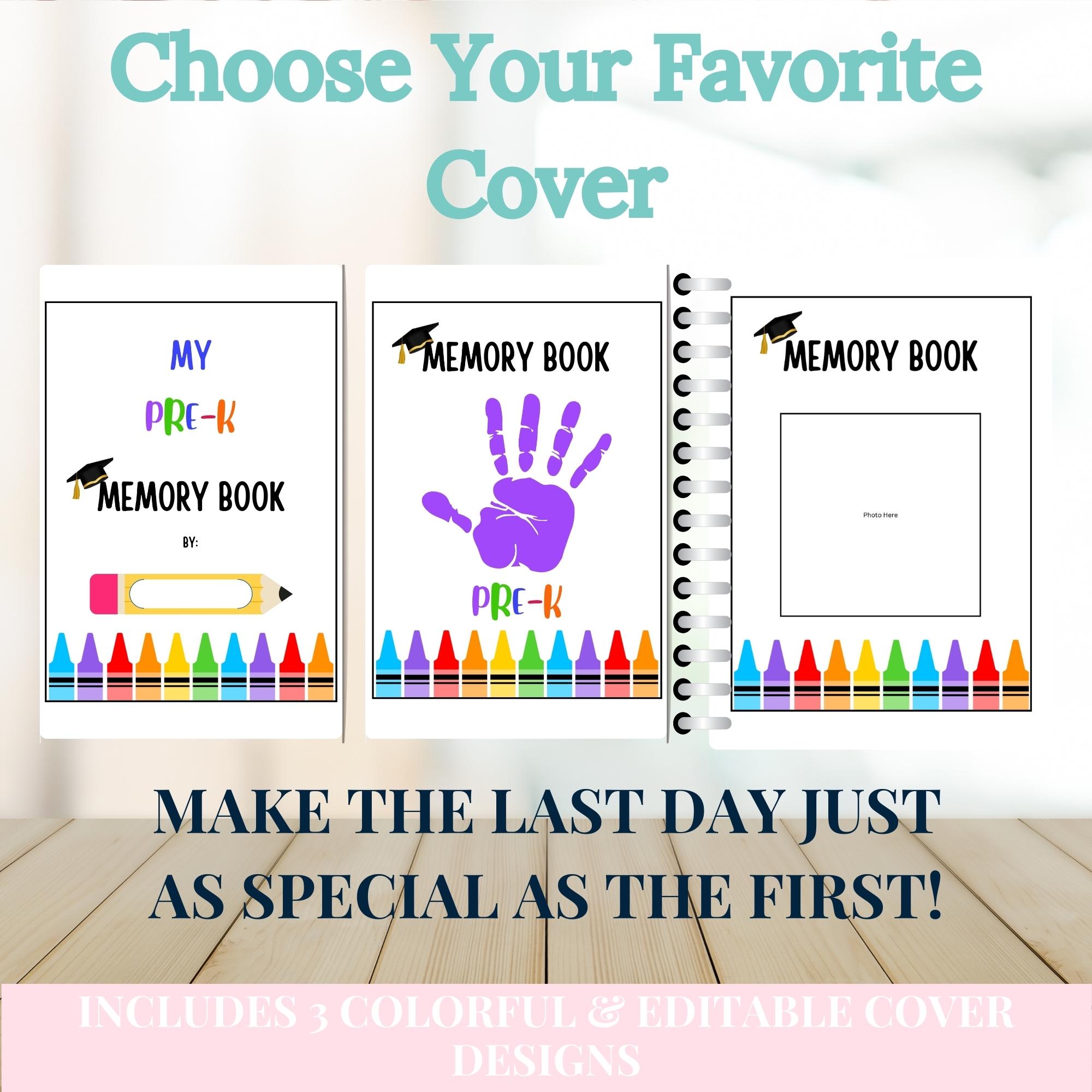 Pre-k Memory Book Handprint Art | Homeschool Resource| First Day of ...