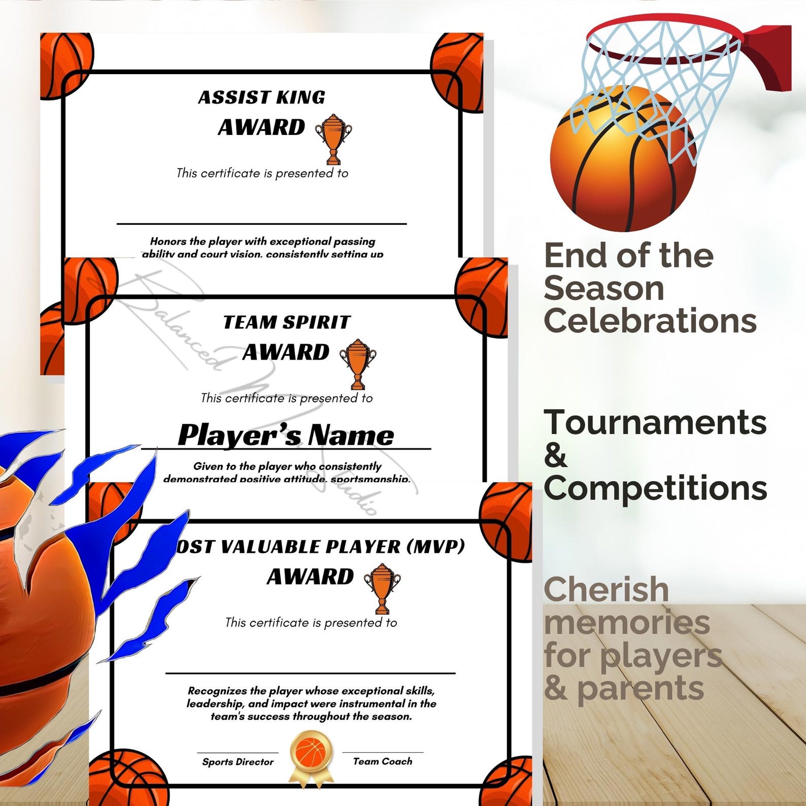 33 Editable Youth Basketball Certificates - Editable Canva Template ...