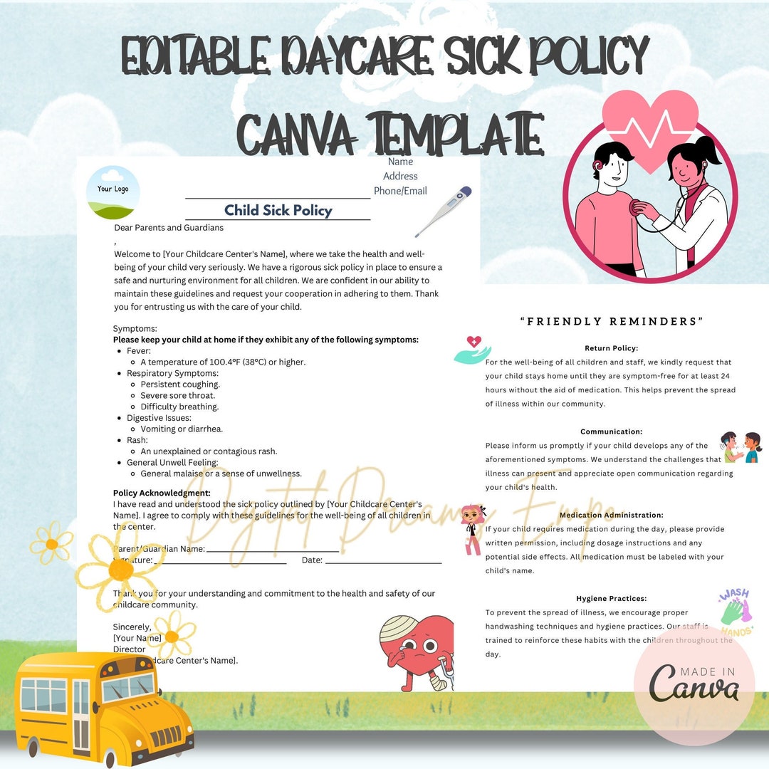 Daycare Sick Policy Effortless Health Communication Childcare Illness ...