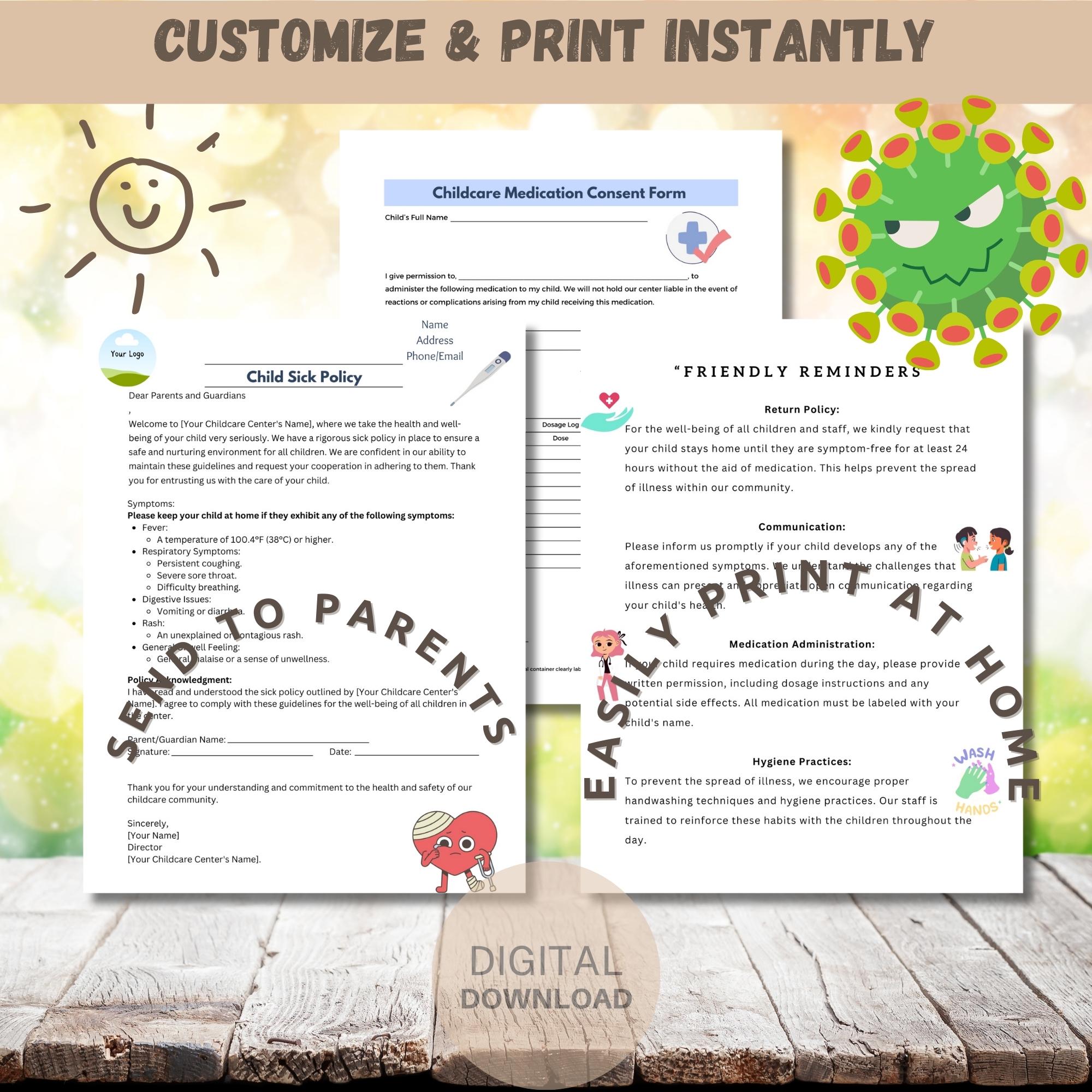 Daycare Sick Policy| Effortless Health Communication| Childcare Illness ...