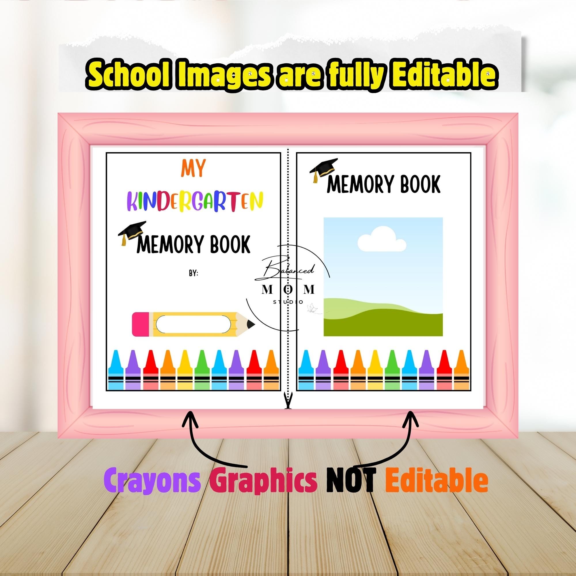 Kindergarten Memory Book | Kids Keepsake Journal | End of Year Album ...