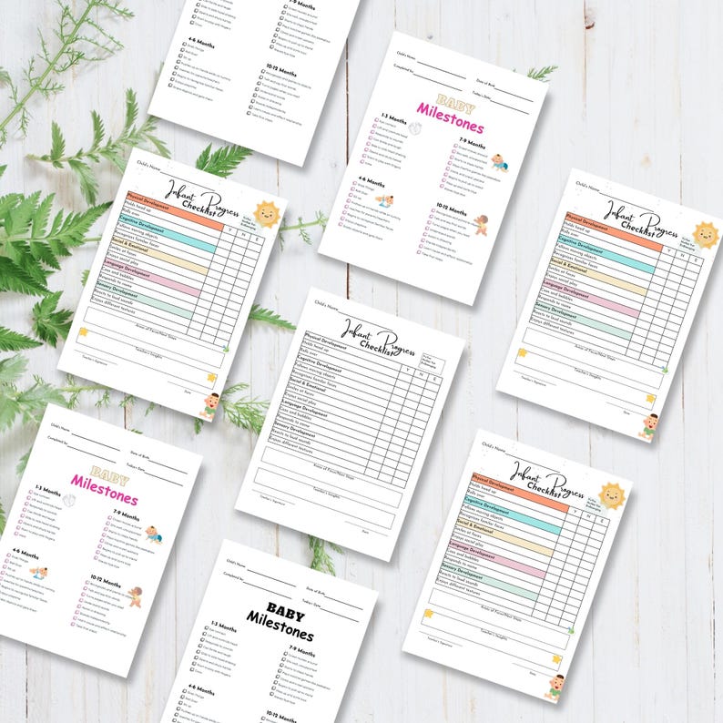 Baby Milestones Tracker: Infant Development Report (editable Canva ...