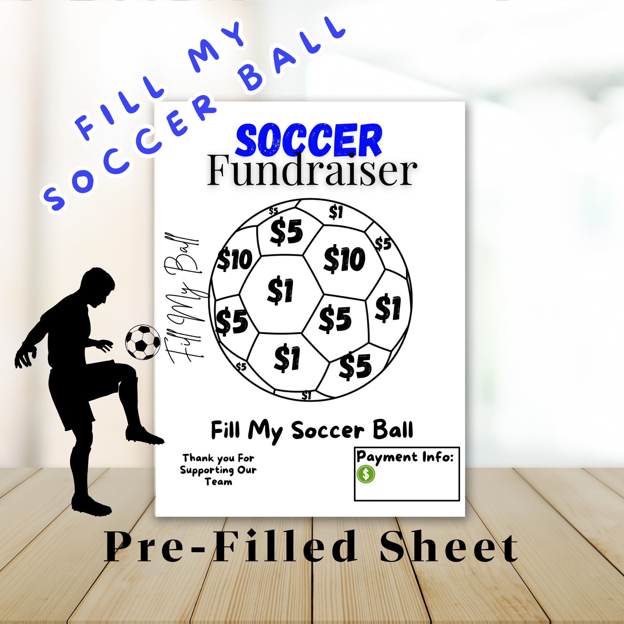 Printable Soccer Fundraiser | Team Soccer | Travel Soccer| Fill My ...