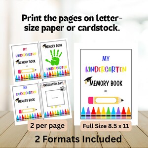 Kindergarten Memory Book | Kids Keepsake Journal | End of Year Album ...