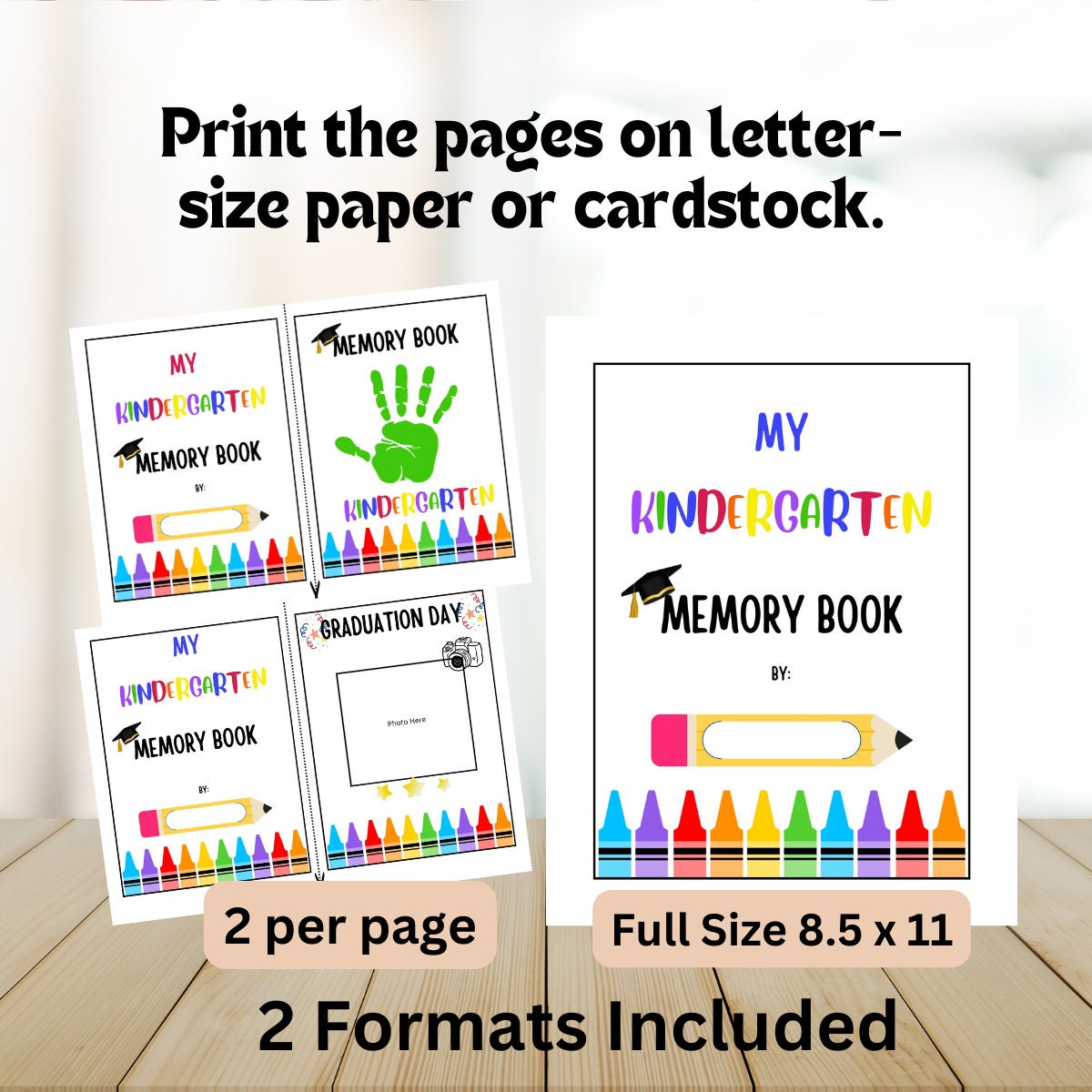 Kindergarten Memory Book | Kids Keepsake Journal | End of Year Album ...