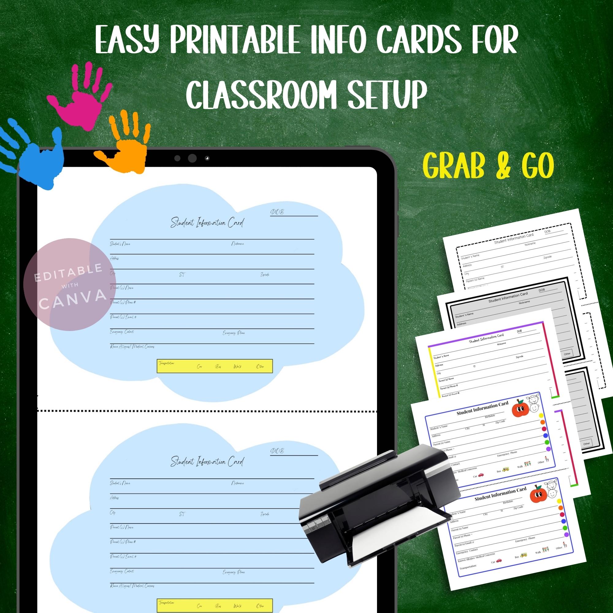 Information Card Template