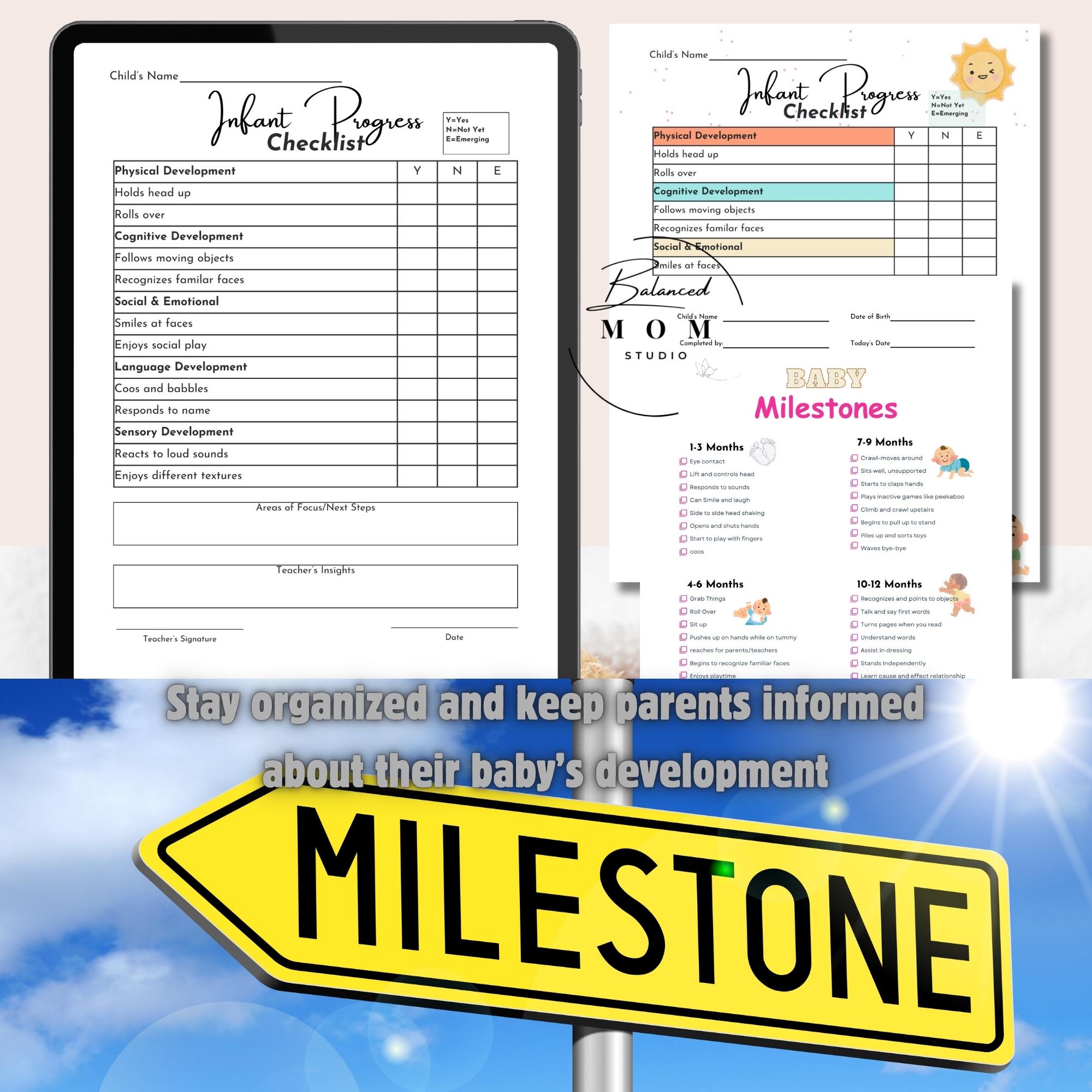 Baby Milestones Tracker: Infant Development Report (editable Canva ...