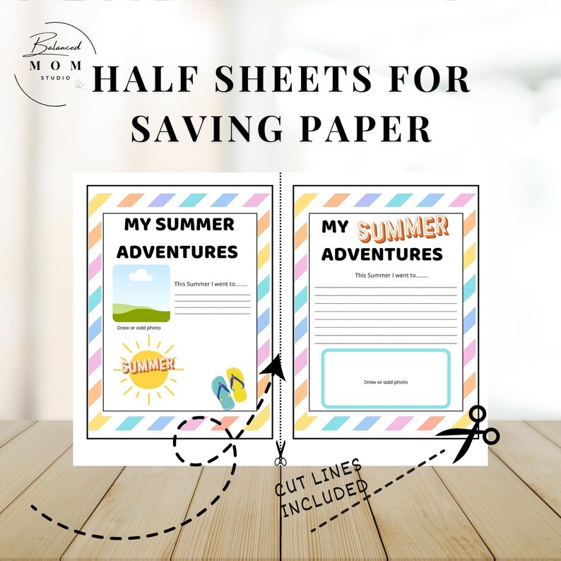 Summer Memory Book for Kids: Printable Canva Template (PDF Download) - Etsy