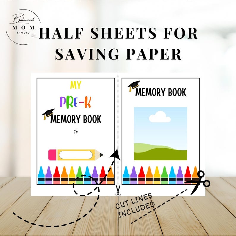 Pre-k Memory Book Handprint Art | Homeschool Resource| First Day of ...