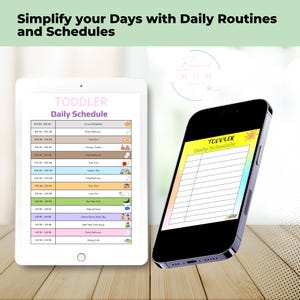 Toddler Daily Schedule Bundle: Editable Canva Template (printable PDF ...