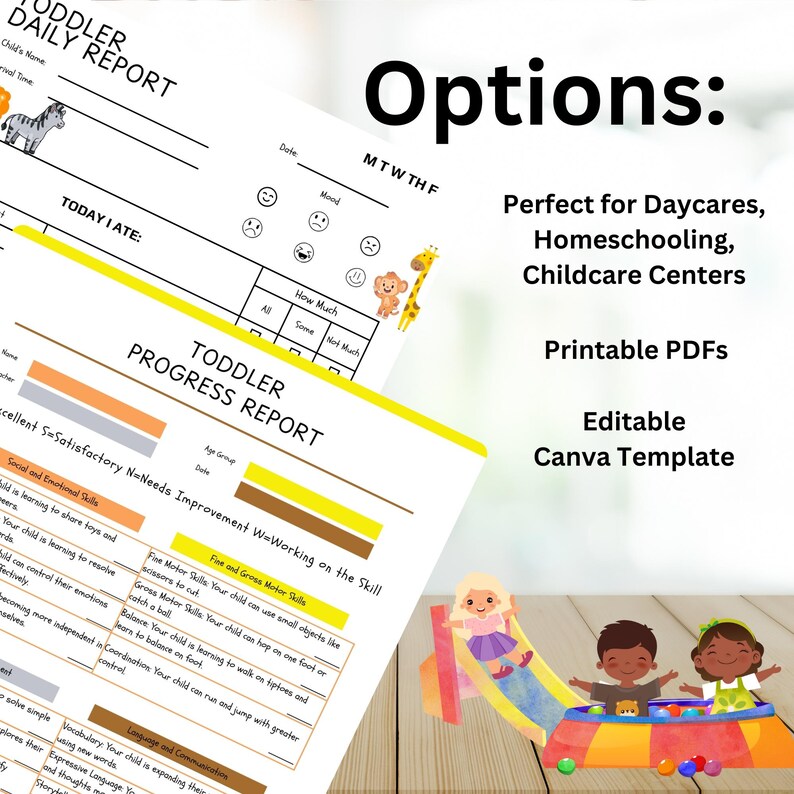 Toddler Classroom Forms Bundle 11 Editable Pages for Daycare ...