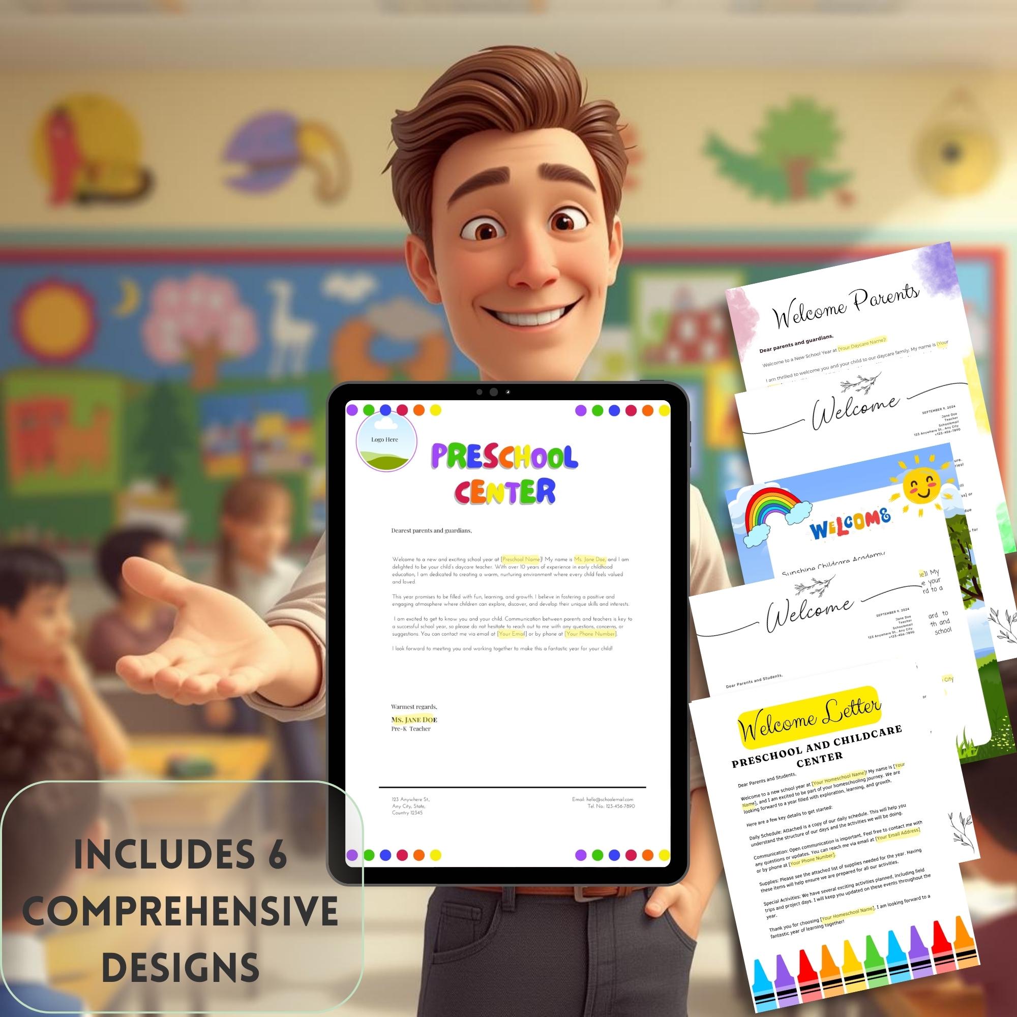 Editable Back to School Welcome Letter Bundle: Canva Template (digital ...