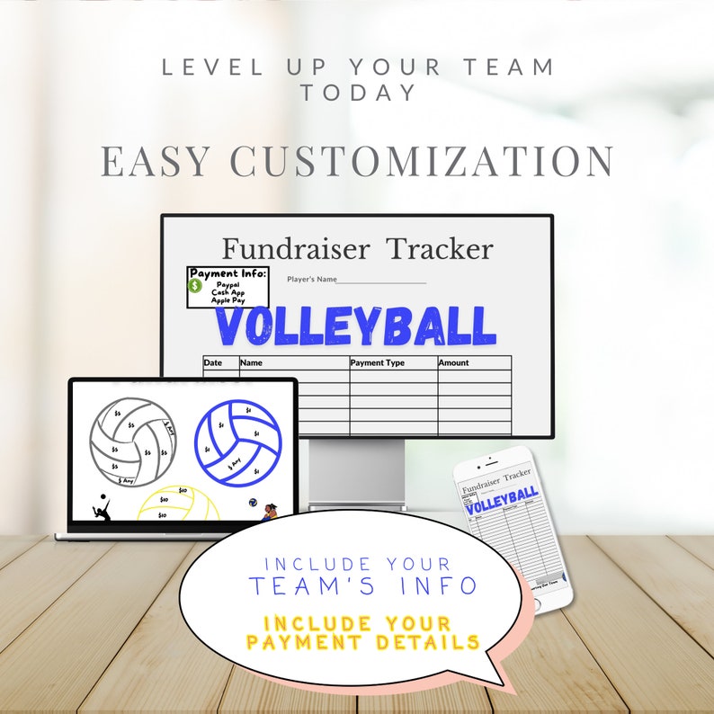 Volleyball Fundraiser Goal Tracker: Fill My Volleyball Canva Template ...