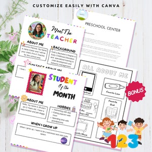 Preschool Meet the Teacher Classroom Printable Editable Canva Template ...
