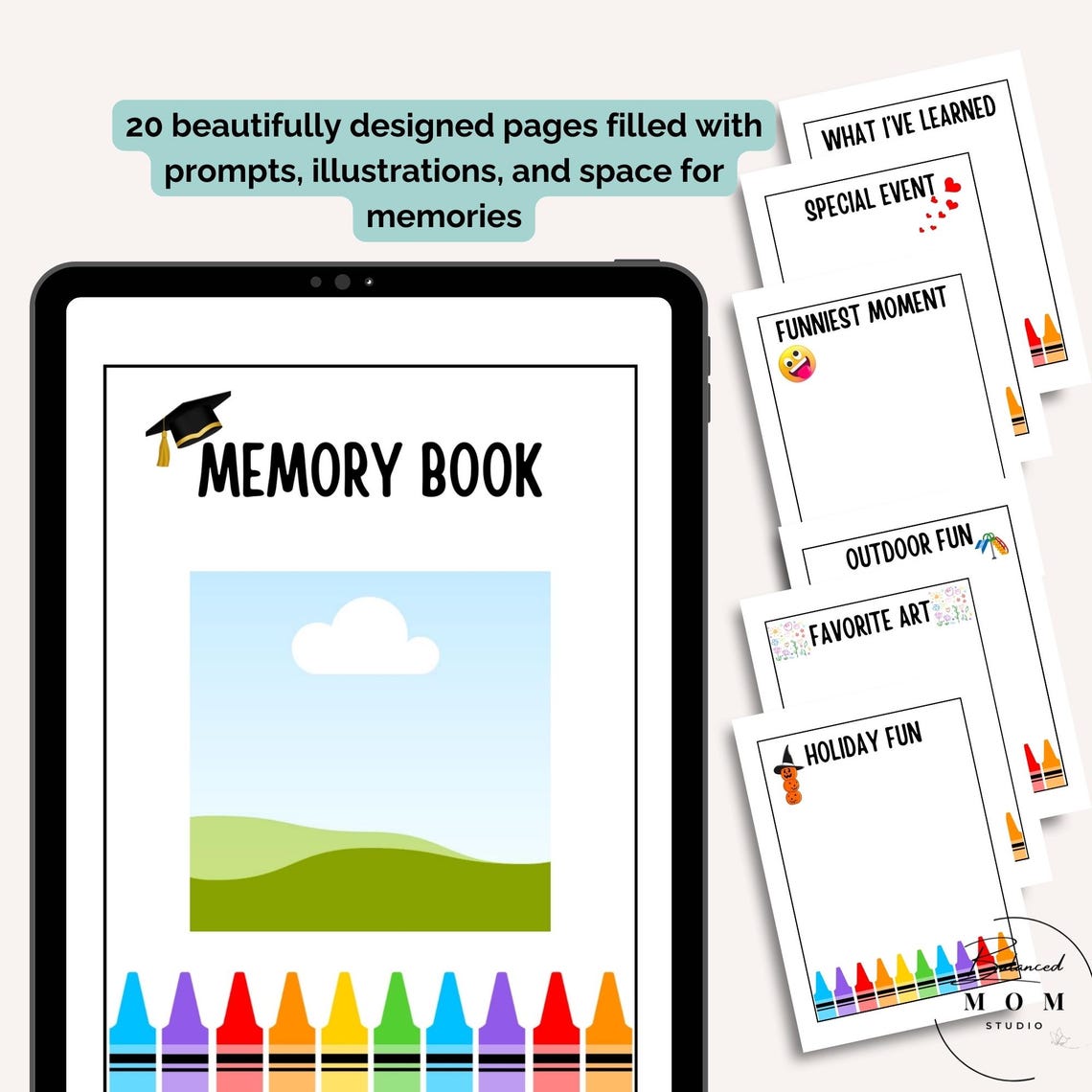 Kindergarten Memory Book | Kids Keepsake Journal | End of Year Album ...