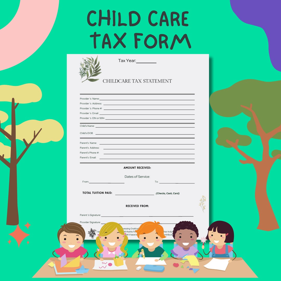 Childcare Tax Statement Daycare Owners Printable Preschool Forms In ...