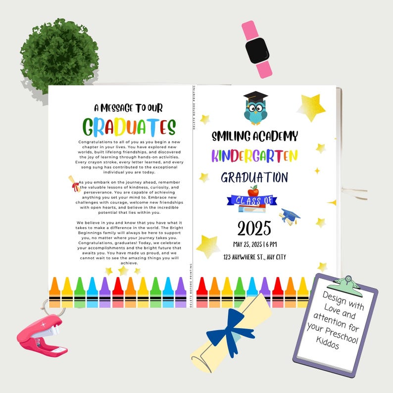 Kindergarten Graduation Printable | Class Graduation Ceremony ...