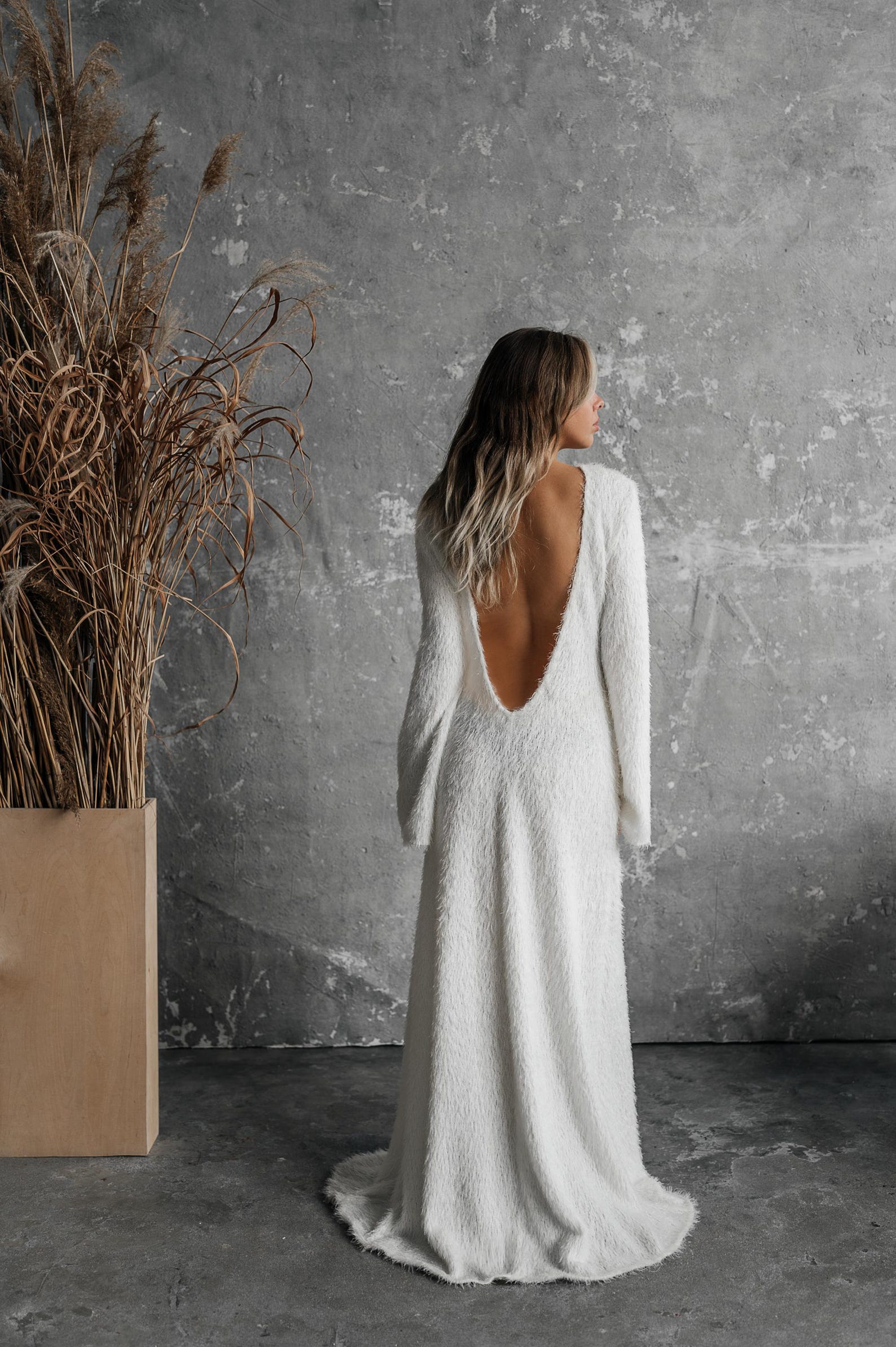 White Long Dress, Wedding Dress, White Open Back Dress, White Boho ...