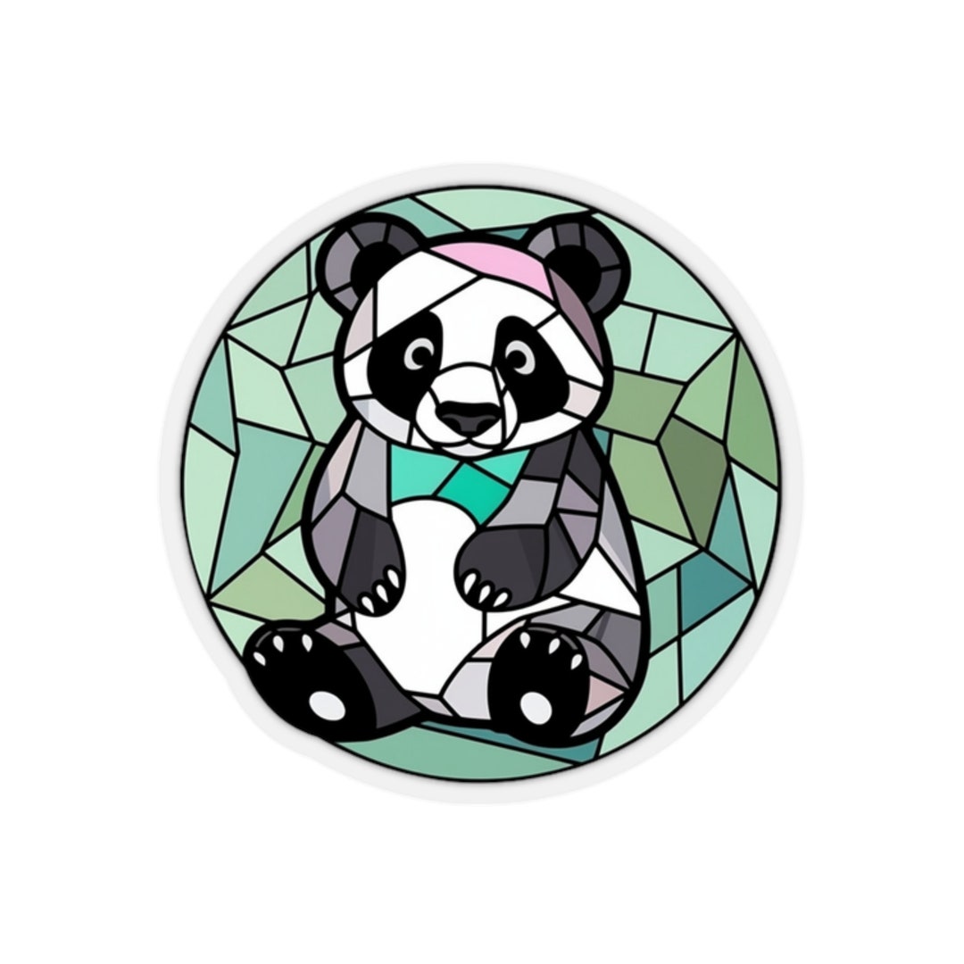 Panda Stained Glass Sticker - Etsy