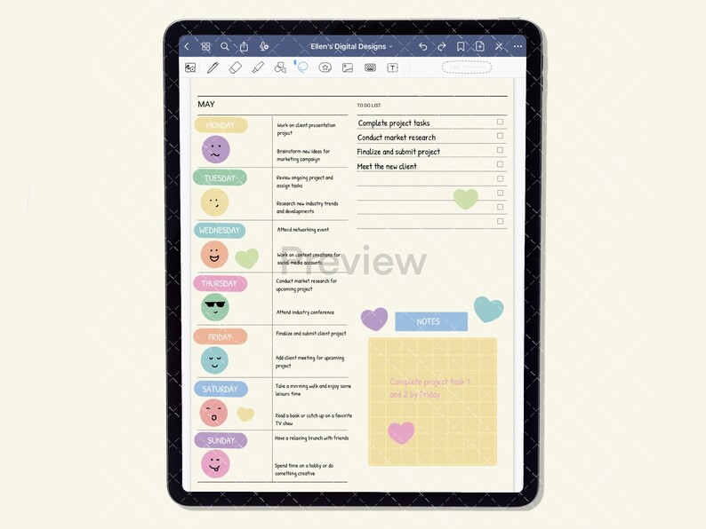 Cute and Colourful Digital Stickers for Goodnotes - Etsy