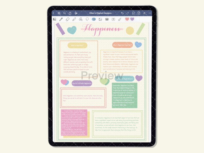 Cute and Colourful Digital Stickers for Goodnotes - Etsy