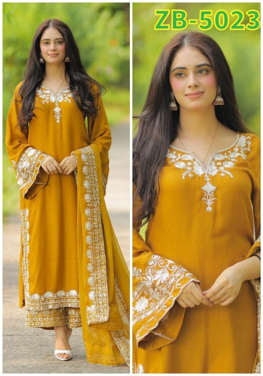 Yellow Designer Sharara Suit Kurti Set With Dupatta for Womens ...