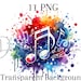 Watercolor Music Notes Clipart 11 PNG Childrens Clipart Digital ...