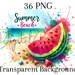 Summer Watermelon Clipart 36 PNG Digital Download Fruit Clipart Summer ...
