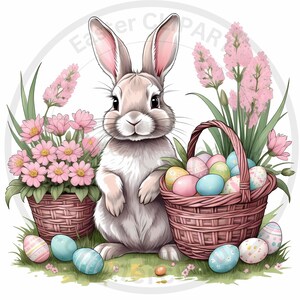 Easter Bunny 12 High Quality Jpgs, Easter Clipart, Spring Clipart ...