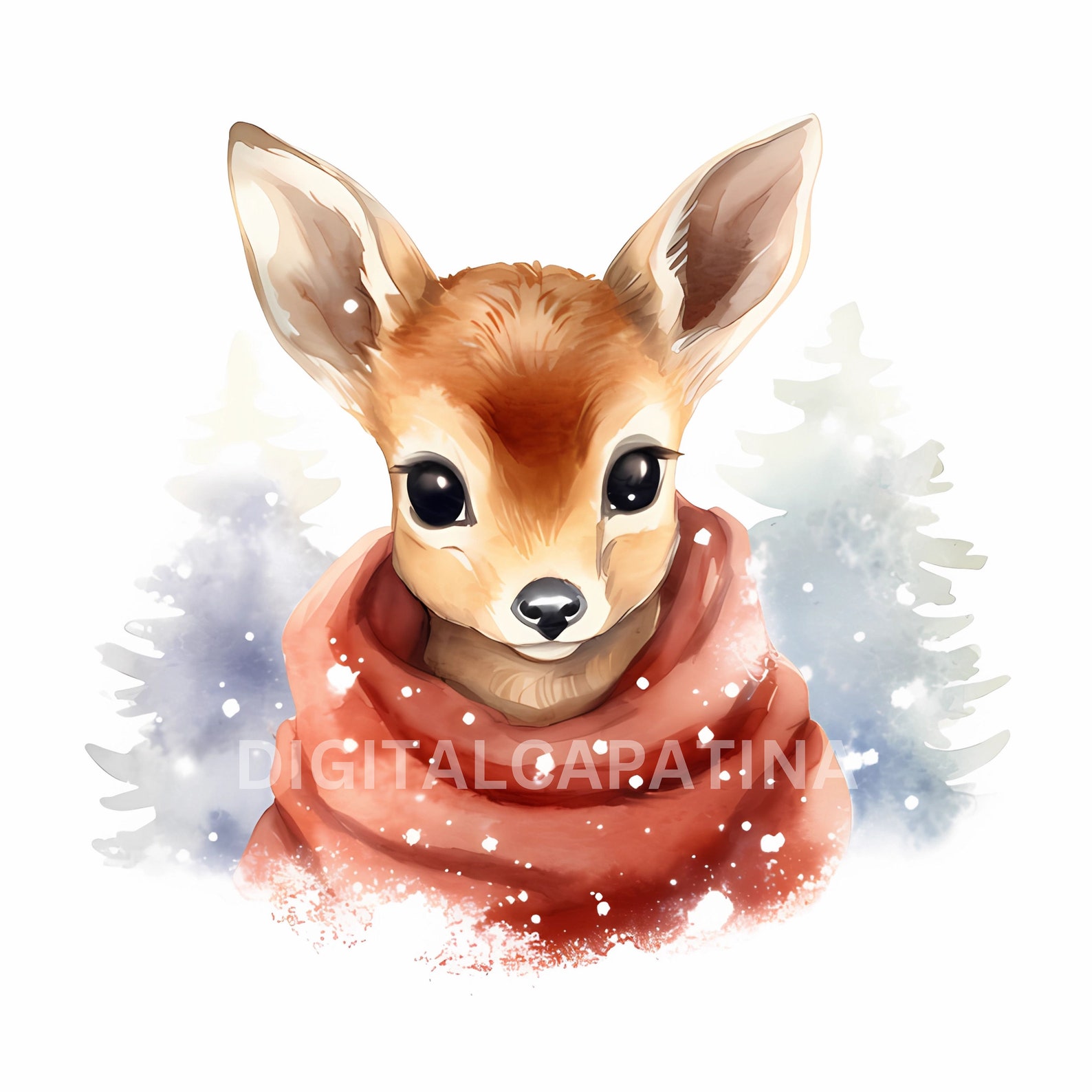 Cute Fawn Clipart 10 High Quality Jpgs Digital Download - Etsy UK