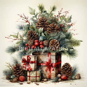 Christmas Tree Clipart Bundle 15 High Quality Jpgs, Merry Christmas ...