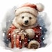 Christmas Polar Bear Clipart 9 High Quality Jpgs, Digital Download ...