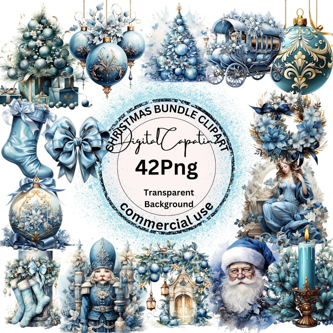 Christmas Clipart Bundle, Christmas PNG, Santa Clipart for Christmas ...