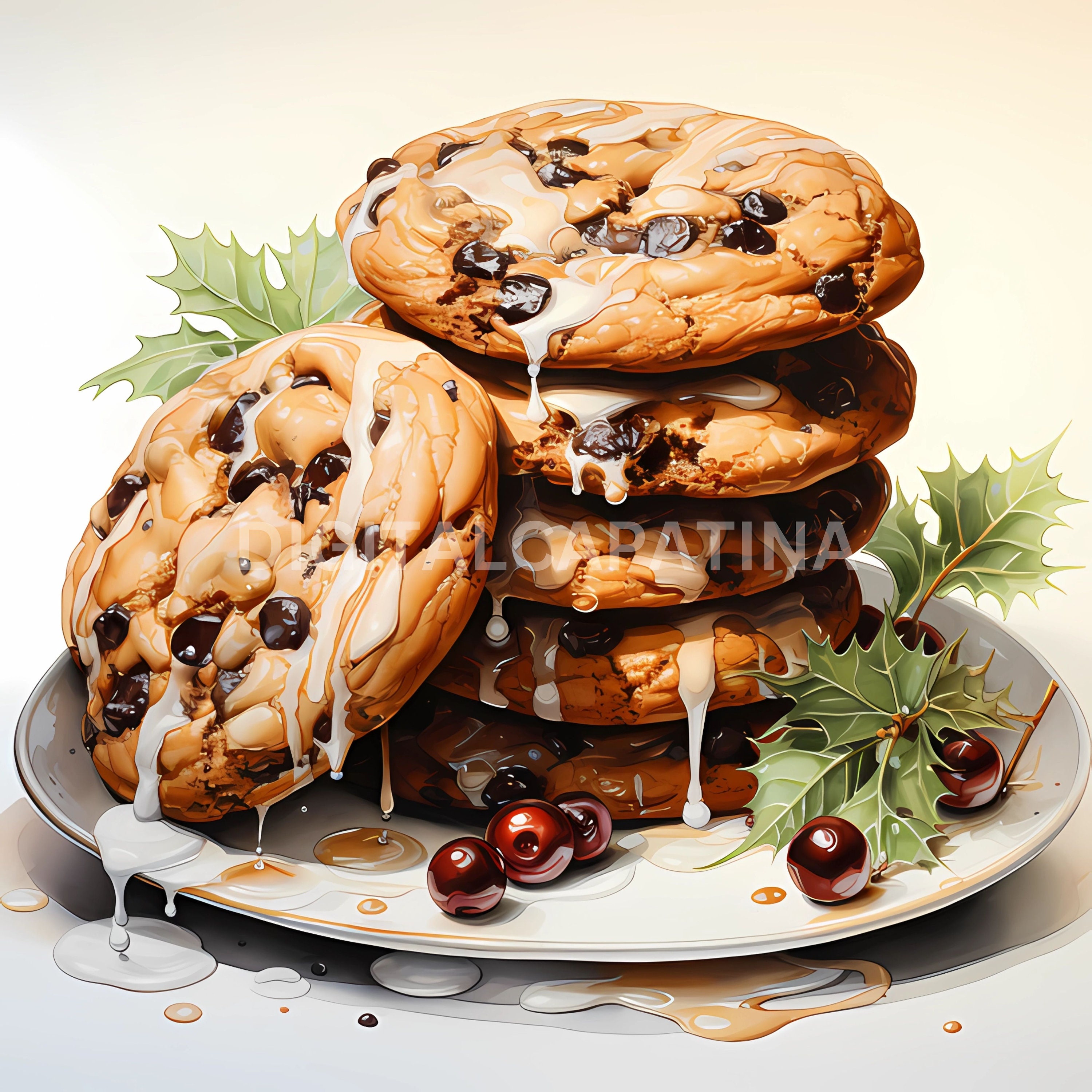 Christmas Cookies Clipart 13 High Quality Jpgs, Digital Download ...