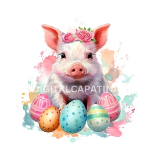 Easter Clipart 22 High Quality Jpgs Pig Clipart, Spring Clipart ...