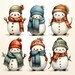 Christmas Snowman Clipart 13 High Quality Jpgs, Digital Download ...