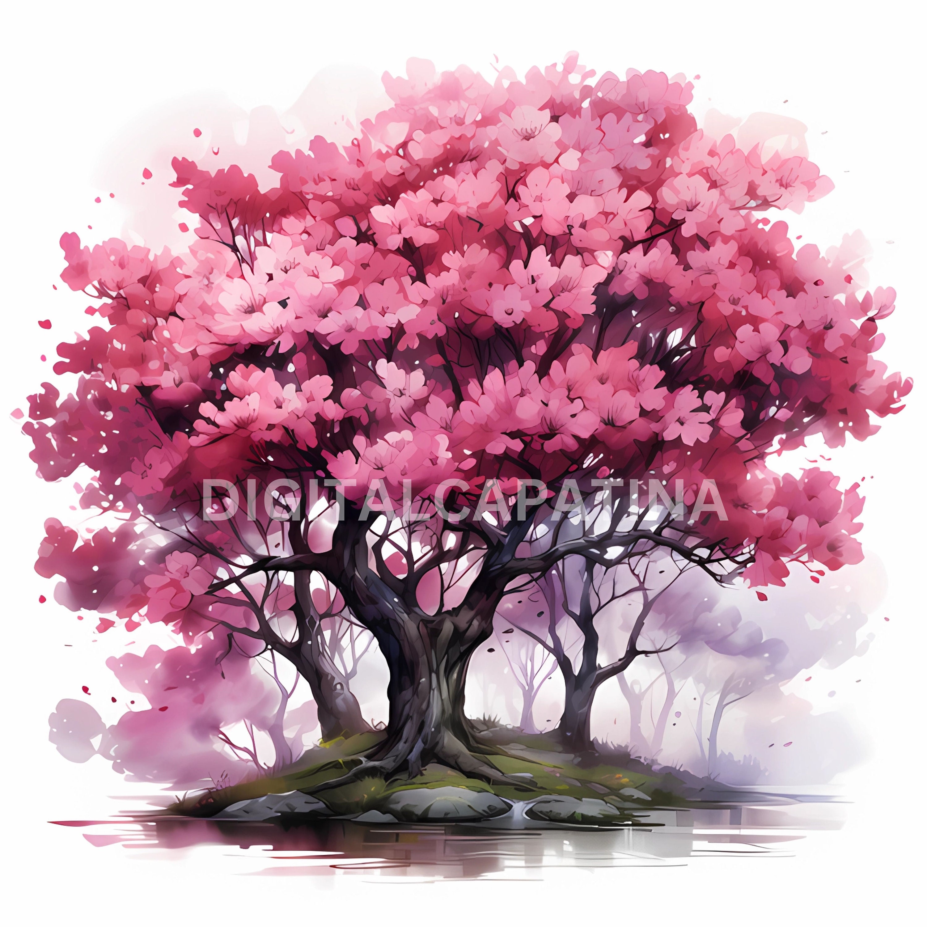 Blossom Tree Clipart 15 High Quality Jpgs Digital - Etsy