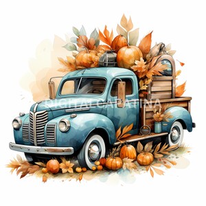 Fall Clipart 24 High Quality Jpgs, Truck Clipart, Thanksgiving Clipart ...