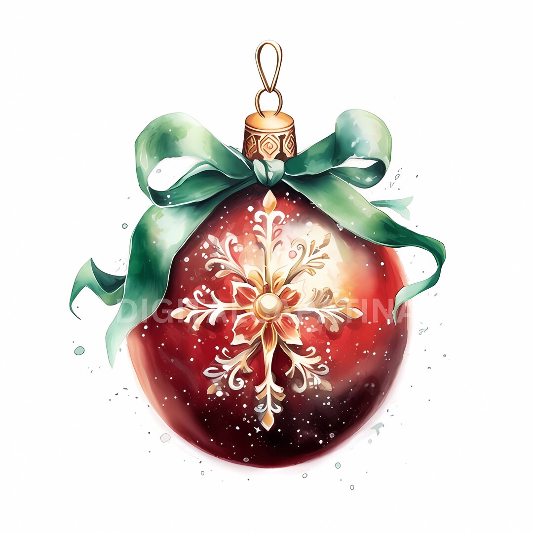 Christmas Bauble Clipart 11 High Quality Jpgs, Digital Download ...