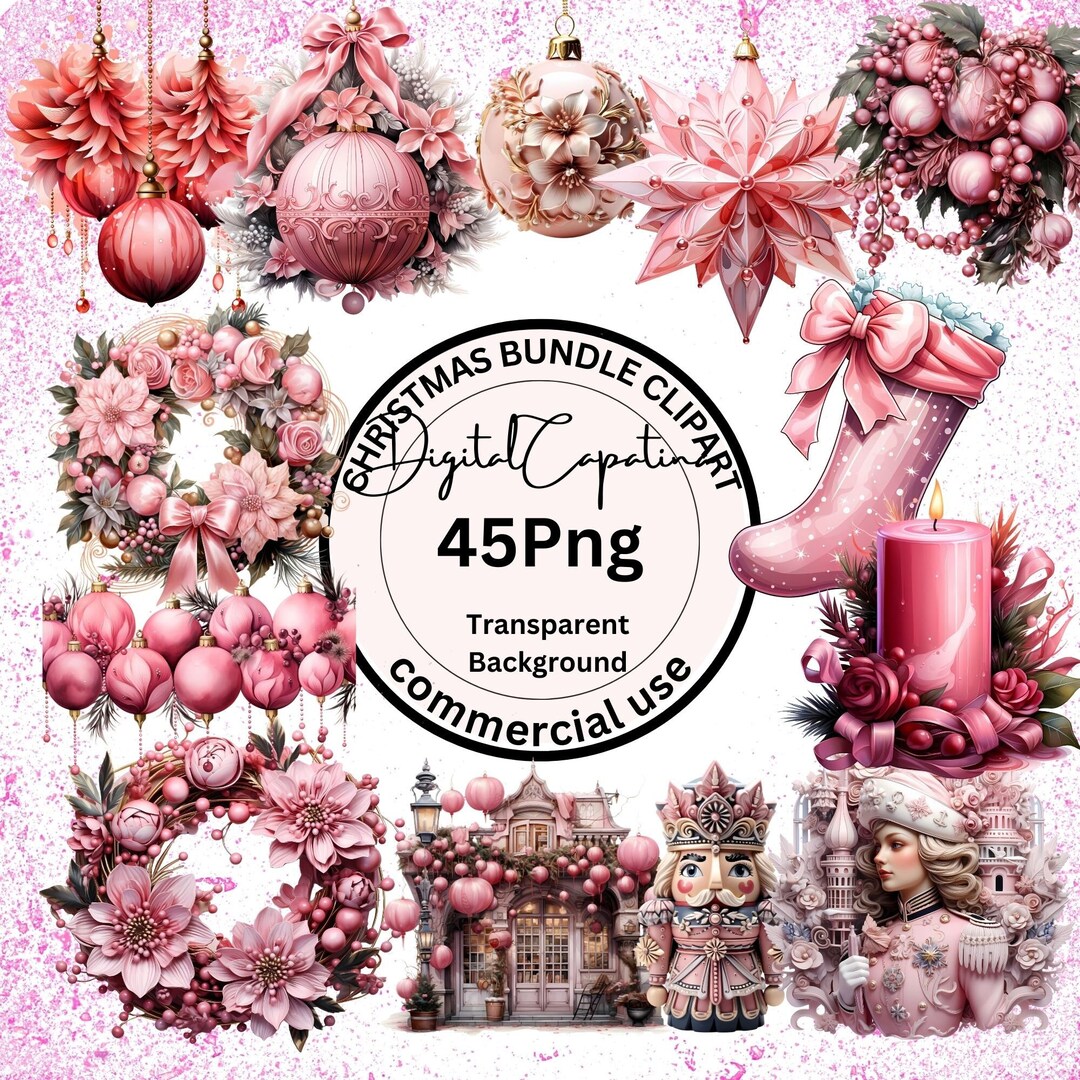 Christmas Clipart Bundle, Christmas PNG, Santa Clipart for Christmas ...