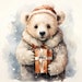 Christmas Polar Bear Clipart 9 High Quality Jpgs, Digital Download ...