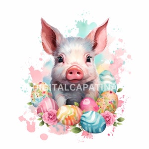 Easter Clipart 22 High Quality Jpgs Pig Clipart, Spring Clipart ...