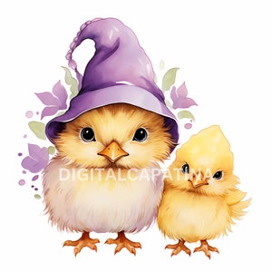 Easter Clipart 12 High Quality Jpgs, Baby Chick Clipart, Spring Clipart ...