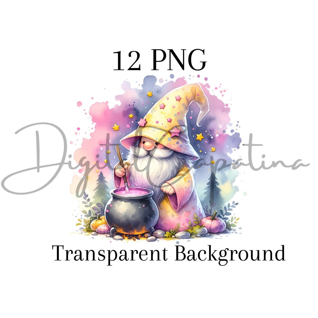 Halloween Gnome Clipart 12 PNG Digital Download Halloween PNG Mixed ...