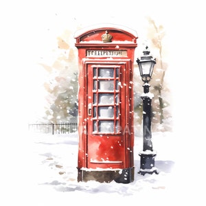 Snowy Post Box Clipart 20 High Quality Jpgs, Digital Download ...