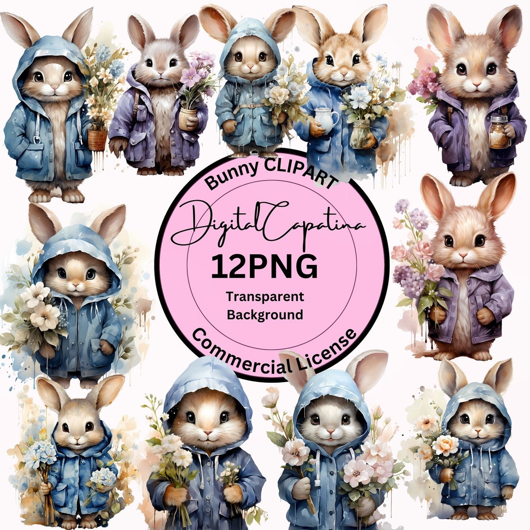 Easter Clipart, Easter Bunny, Easter Png, Spring Clipart, Digital ...