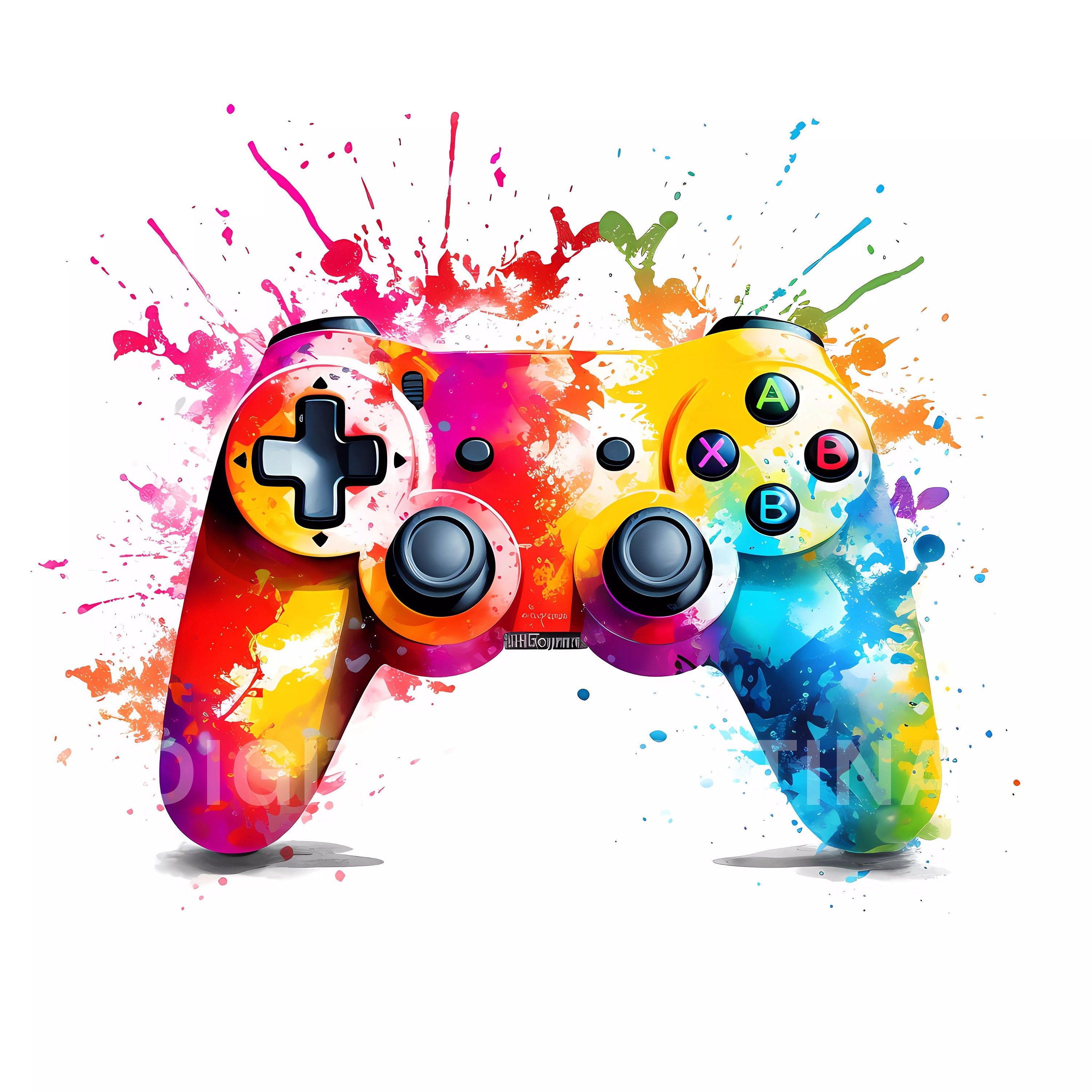 Game Controller Clipart 7 High Quality Jpgs Childrens - Etsy