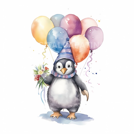 Happy Birthday Penguin Clip Art