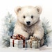 Christmas Polar Bear Clipart 9 High Quality Jpgs, Digital Download ...