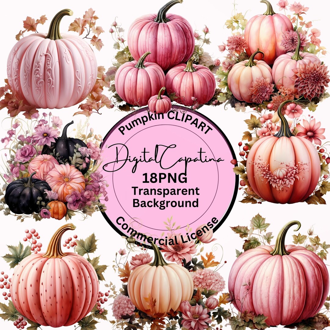 Fall Clipart Fall PNG Pumpkin Clipart Thanksgiving Clipart - Etsy